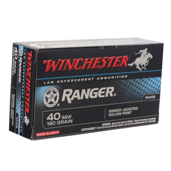 Winchester Ranger 40 S&W 180 Grain Bonded Jacketed Hollow Point For ...