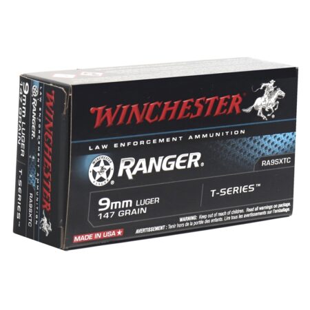 Winchester Ranger SXT 9mm Luger Ammo 147 Grain T-Series Jacketed Hollow ...
